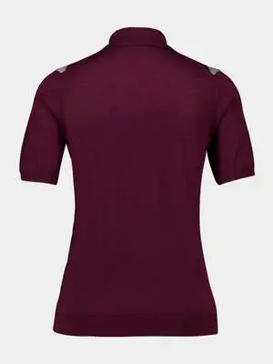 Miu Miu Argyle Wool Polo Shirt