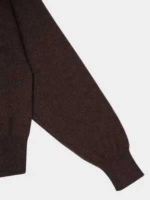 FERRAGAMO Swedish Clay Mélange Wool Cardigan