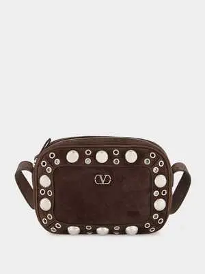 Valentino Garavani Nellcôte Studded Crossbody Bag - Brown