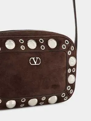 Valentino Garavani Nellcôte Studded Crossbody Bag - Brown