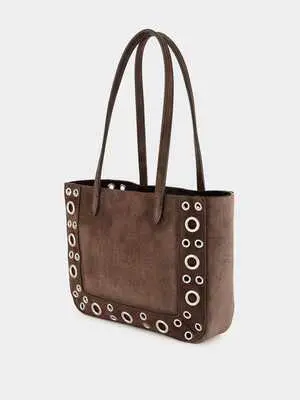 Valentino Garavani Nellcôte Mini Suede Shopper - Brown