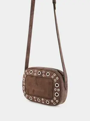 Valentino Garavani Nellcôte Suede Crossbody Bag With Studs