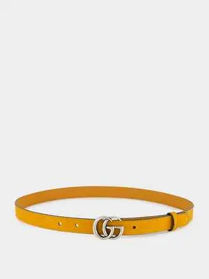 Gucci Blondie GG Marmont Leather Belt Brown