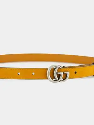 Gucci Blondie Gg Marmont Leather Belt - Brown