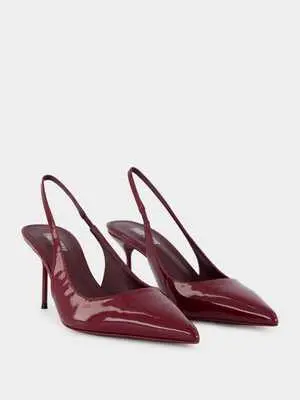 Paris Texas Lidia Slingback 70 Patent Leather Heels - Red