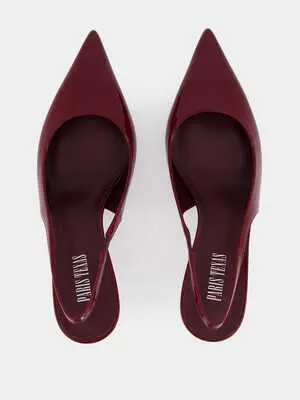 Paris Texas Lidia Slingback 70 Patent Leather Heels - Red