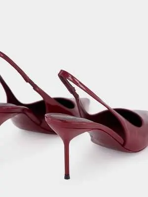 Paris Texas Lidia Slingback 70 Patent Leather Heels - Red