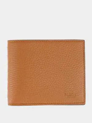 Valentino Garavani Selleria Leather Bifold Wallet With Rockstuds - Brown