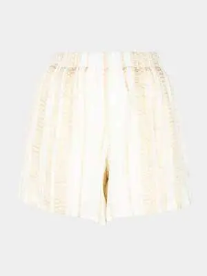 Zeus+dione Paxi Silk Shorts - Cream