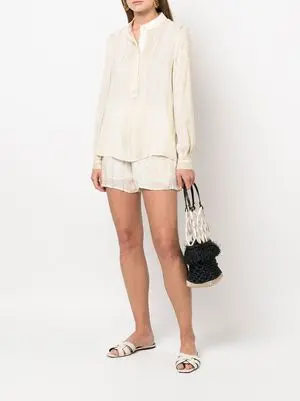 Zeus+dione Paxi Silk Shorts - Cream