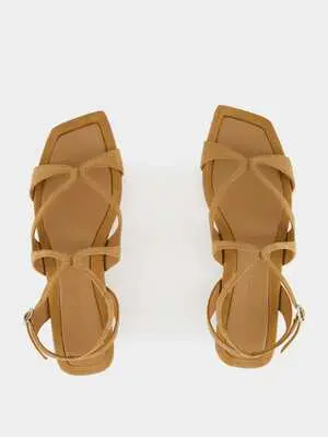 JIMMY CHOO Ayla Flat Sandals - Brown