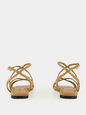 JIMMY CHOO Ayla Flat Sandals - Brown