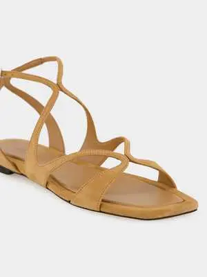 JIMMY CHOO Ayla Flat Sandals - Brown
