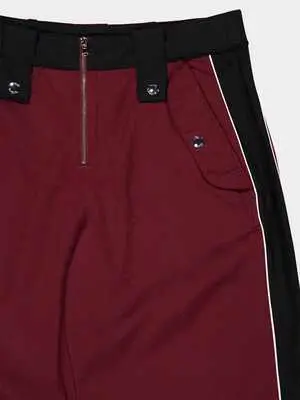 Casablanca Nylon Monogram Raver Trousers - Burgundy
