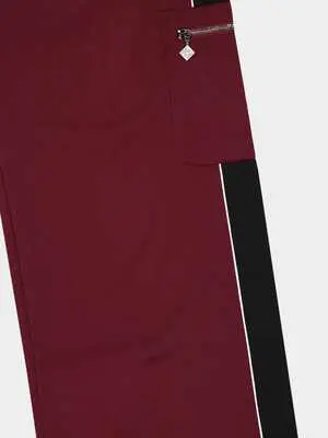 Casablanca Nylon Monogram Raver Trousers - Burgundy