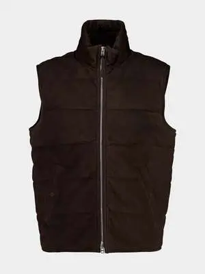 TOM FORD Suede Light-fill Gilet - Brown