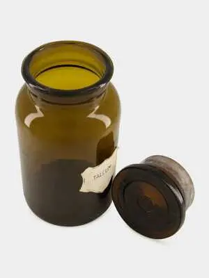 All Origine Amber Glass Talcum Apothecary Bottle