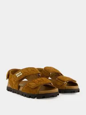 Miu Miu Double Strap Flat Sandals