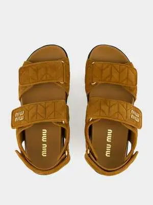 Miu Miu Double Strap Flat Sandals