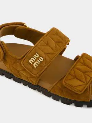 Miu Miu Double Strap Flat Sandals