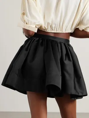 Rabanne Gathered Mikado Mini Skirt