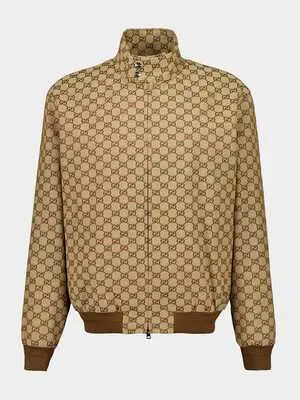Gucci Gg Canvas Bomber Jacket - Brown
