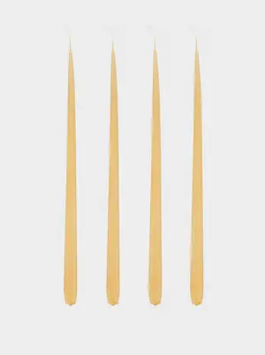 ESTER &AMP; ERIK Slim Almond Butter Candle Set Of 4 - Brown