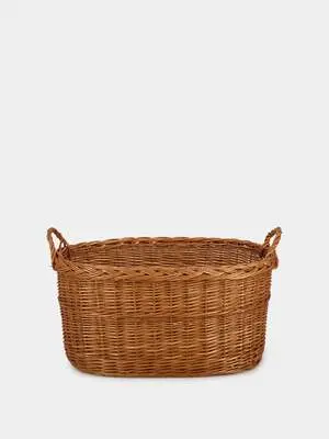 HOUSE OF CAPRICORN Furnas Natural Wicker Medium Basket - Brown