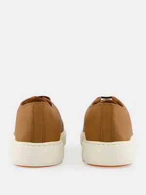 Santoni Light Tumbled Leather Sneakers - Brown