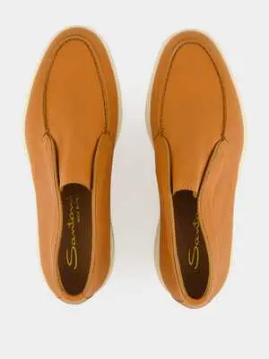 Santoni Leather Desert Boots - Brown