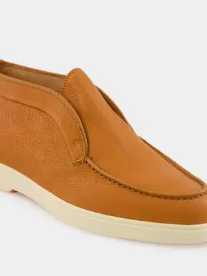 Santoni Leather Desert Boots - Brown