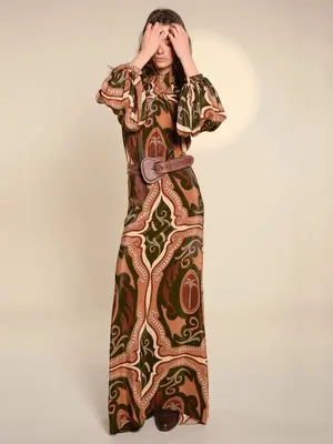 Johanna Ortiz Nuevos Territorios Skirt - Brown