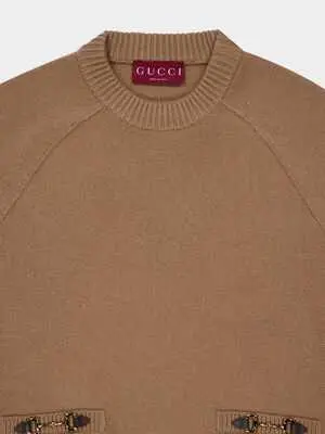 Gucci Wool-cashmere Crewneck Pullover