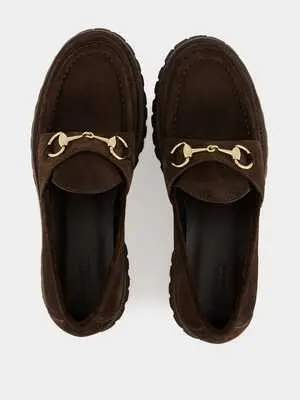 Gucci Sylke Leather Loafers