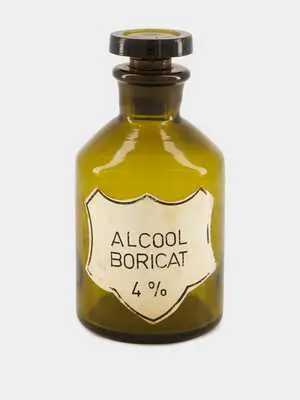 All Origine Amber Apothecary Bottle With Label - Brown