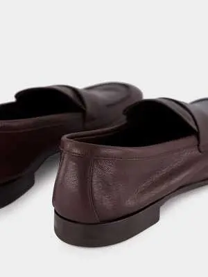 Prada Dark Leather Loafers - Brown