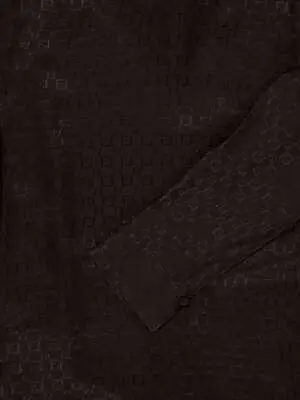 Fendi Silk Ff Jacquard Draped Shirt