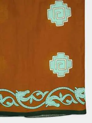 Johanna Ortiz Los Siete Mares Linen Dress - Brown