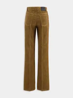 Saint Laurent Fall Beige Clyde Corduroy Pants