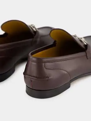 Gucci Jordaan Leather Loafer - Brown