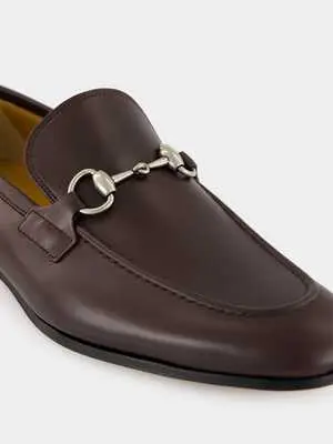 Gucci Jordaan Leather Loafer - Brown
