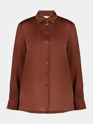 Zimmermann Hypnotic Satin Shirt - Brown