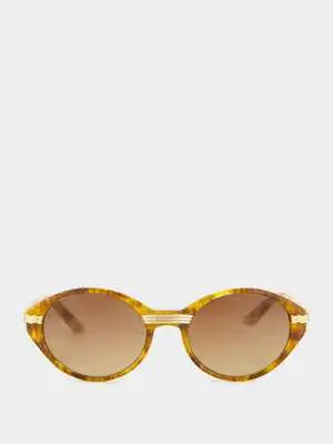 Casablanca Cannes Oval Sunglasses - Brown