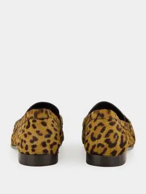 Fendi Leo-print Cavallino Loafers - Brown