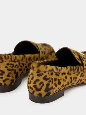 Fendi Leo-print Cavallino Loafers - Brown