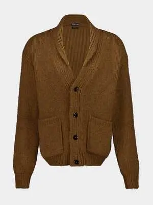 TOM FORD Cashmere Shawl Collar Cardigan - Brown