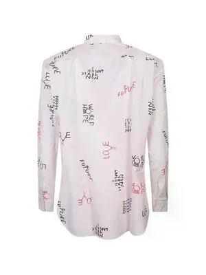 Comme Des Garçons Graphic Shirt - Pink