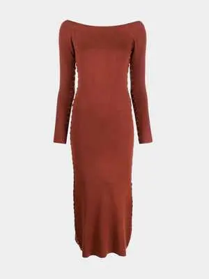 Altuzarra Ramla Long Sleeve Dress - Brown
