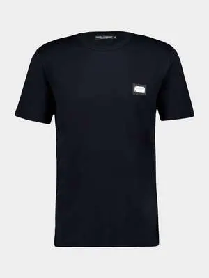 Dolce & Gabbana Cotton T-shirt With Metal Logo Tag