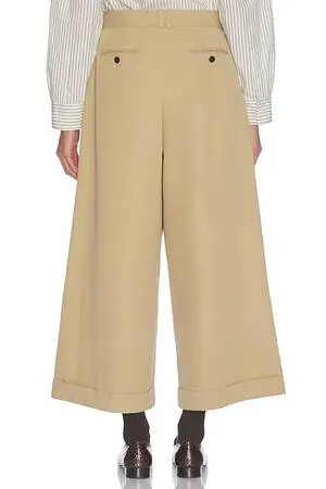 THE ROW Tailored Wide Leg Trousers - Sand
